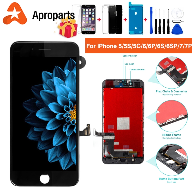 1 : 1 Pantalla LCD OEM Para iPhone 4S 5 5S 5C SE 6 6S 7 8 Plus X XS XR 11 Max Táctil ...