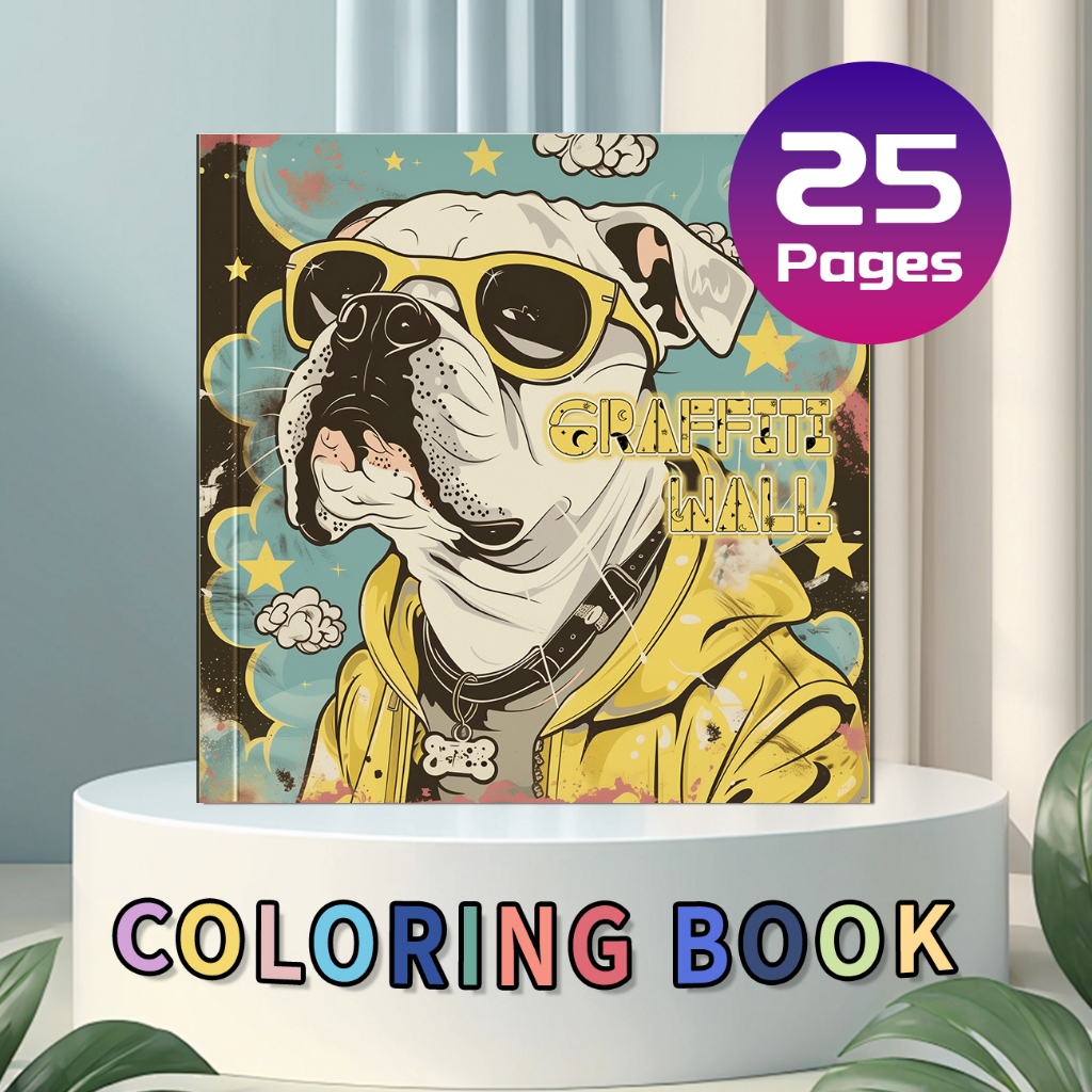 Libro Para Colorear Con Animales Lindos Y Graffiti|Cuaderno De Bocetos ...