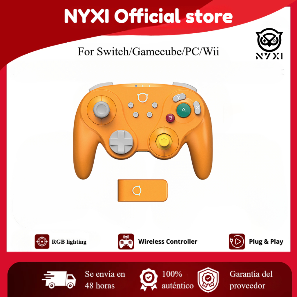 [BEST SELLER] NYXI Warrior Controlador De Juegos Bluetooth Naranja Gamepad Inalámbrico Para ...