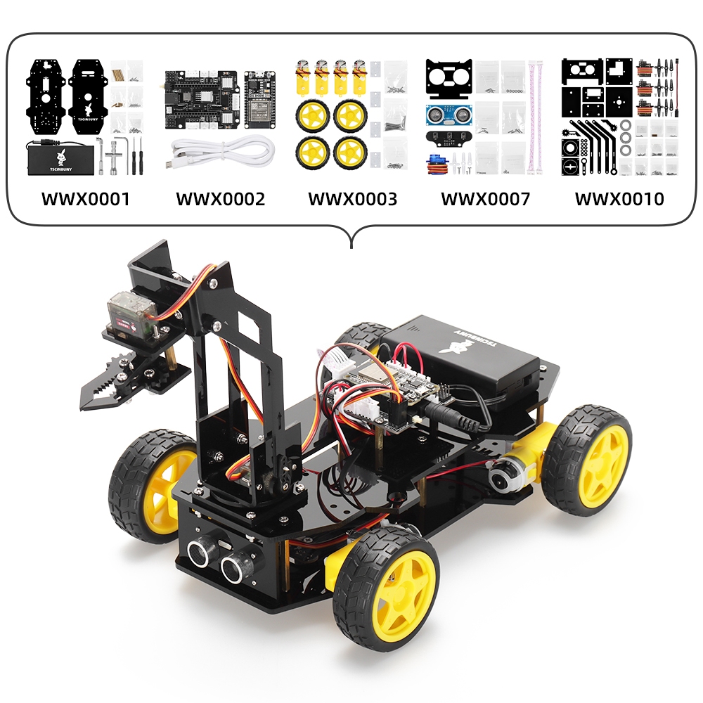 Tscinbuny Kit De Combinación Aleatoria Rueda De Goma ESP32 WROOM32 ...
