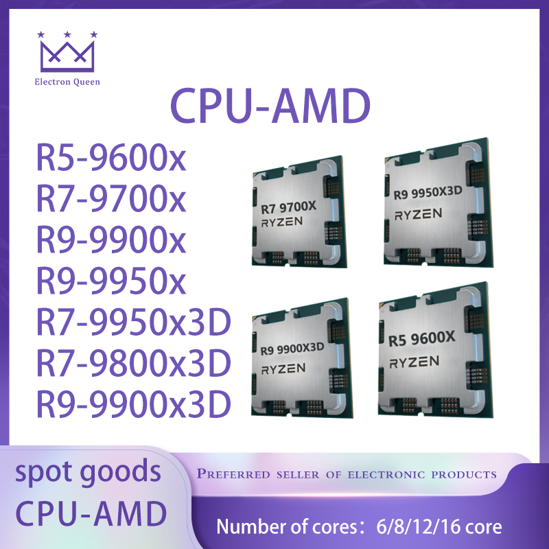[Stock Listo] Amd-cpu-R7-9700x/R5-9600x/R9-9900x 9950x 9950x3d/9800x3d ...