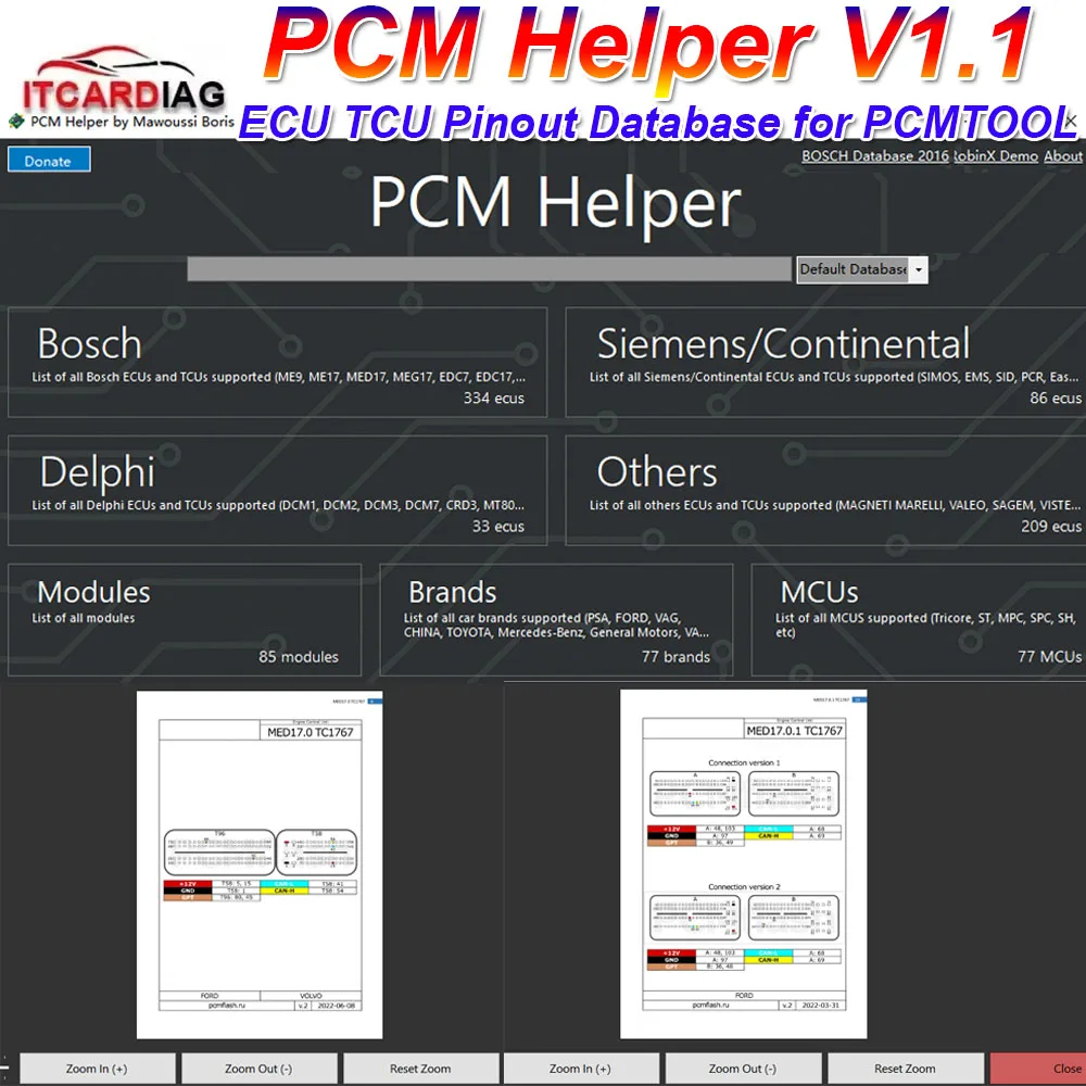PCMhelper ECU TCU Pinouts Para PCM TOOL Pinout Base De Datos De ...