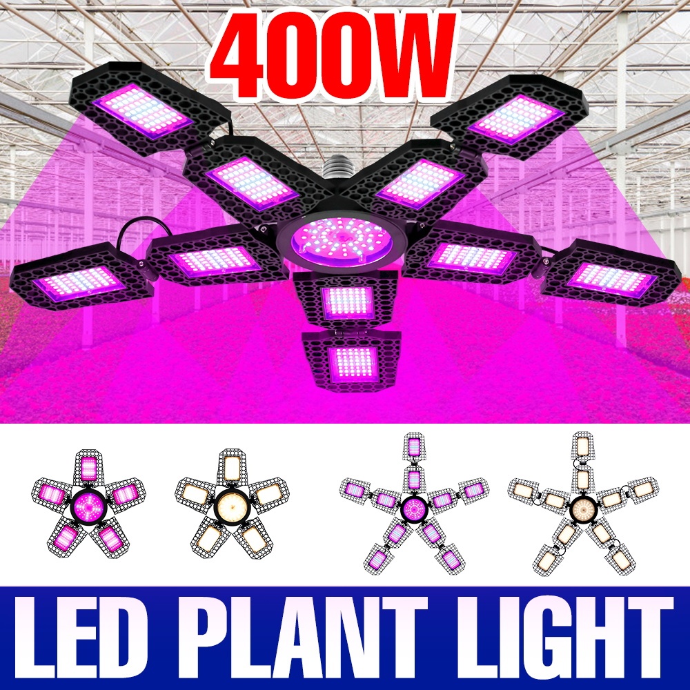 400W LED Deformable Planta Crecer Luz Con 5/10paneles Ajustables AC100 ...