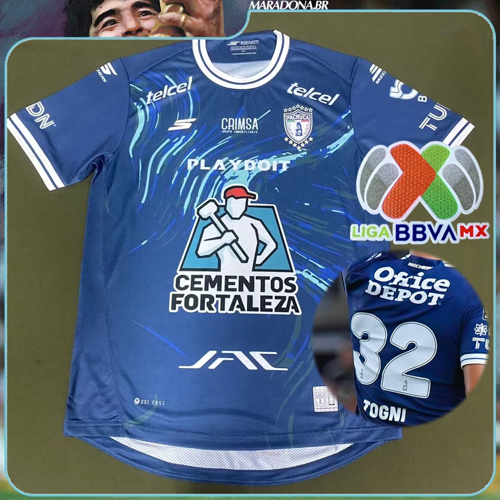2025 2026 Pachuca Jersey Visita Camiseta de Fútbol Personalización ...