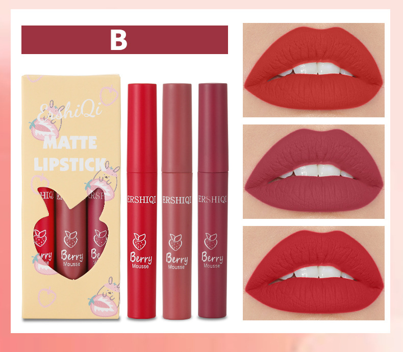 3 Paquetes De Lápiz Labial De Terciopelo Mate Antiadherente Resistente ...