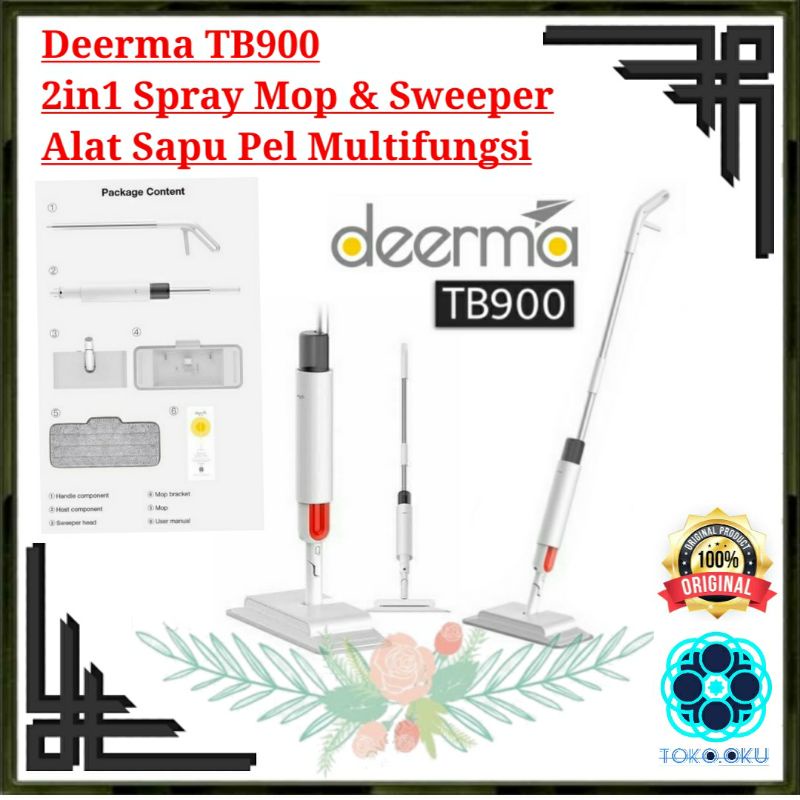 Deerma TB900 2 en 1 spray mop y barredora multifuncional escoba ...