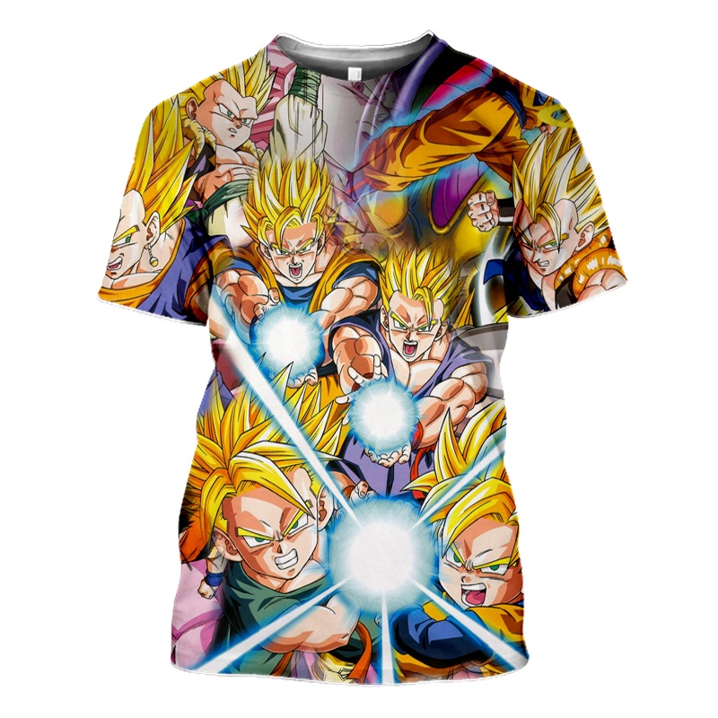 Verano Japonés Anime Dragon-Ball 3d t-shirt Goku Ropa Z Camiseta De Los ...