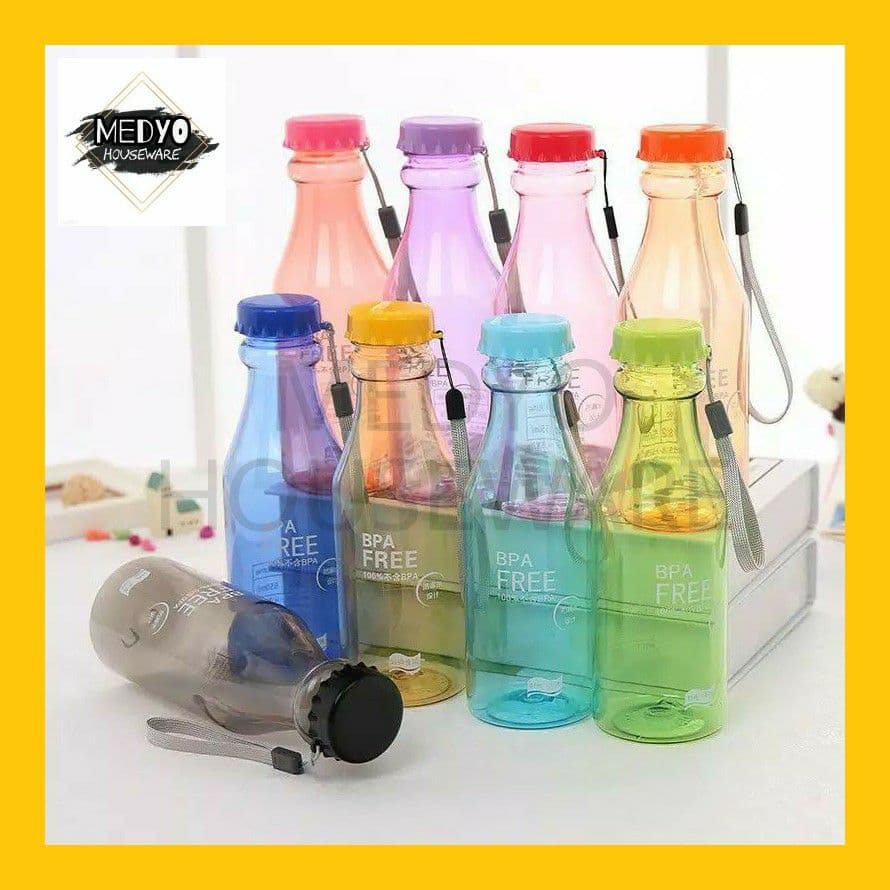 Botella de beber libre de bpa Anti derrame transparente en forma de ...