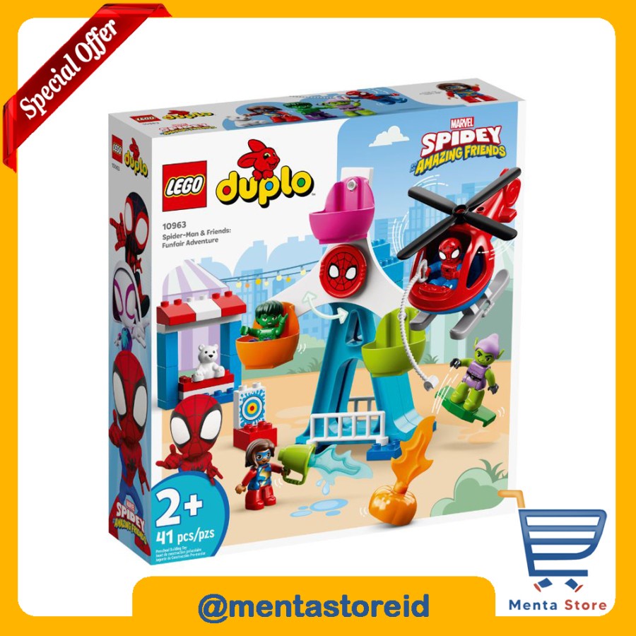 Lego Duplo 10963 SpiderMan & Friends Funfair aventura para preescolar ...