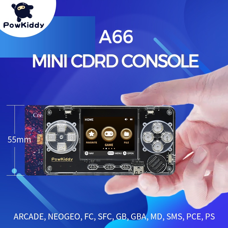 POWKIDDY A66 TRIMUI Ultra-Pequeño Mini Consola De Juegos De Concha De ...