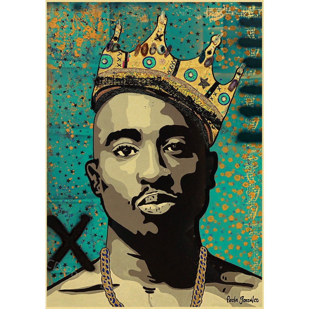 Hip Hop Singer Tupac Póster Retro Papel Kraft 2PAC Prints Posters ...