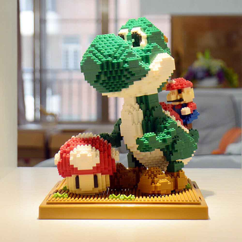 Super Mario Green Yoshi DIY Mini Blocks Building Nano Block LNO ...