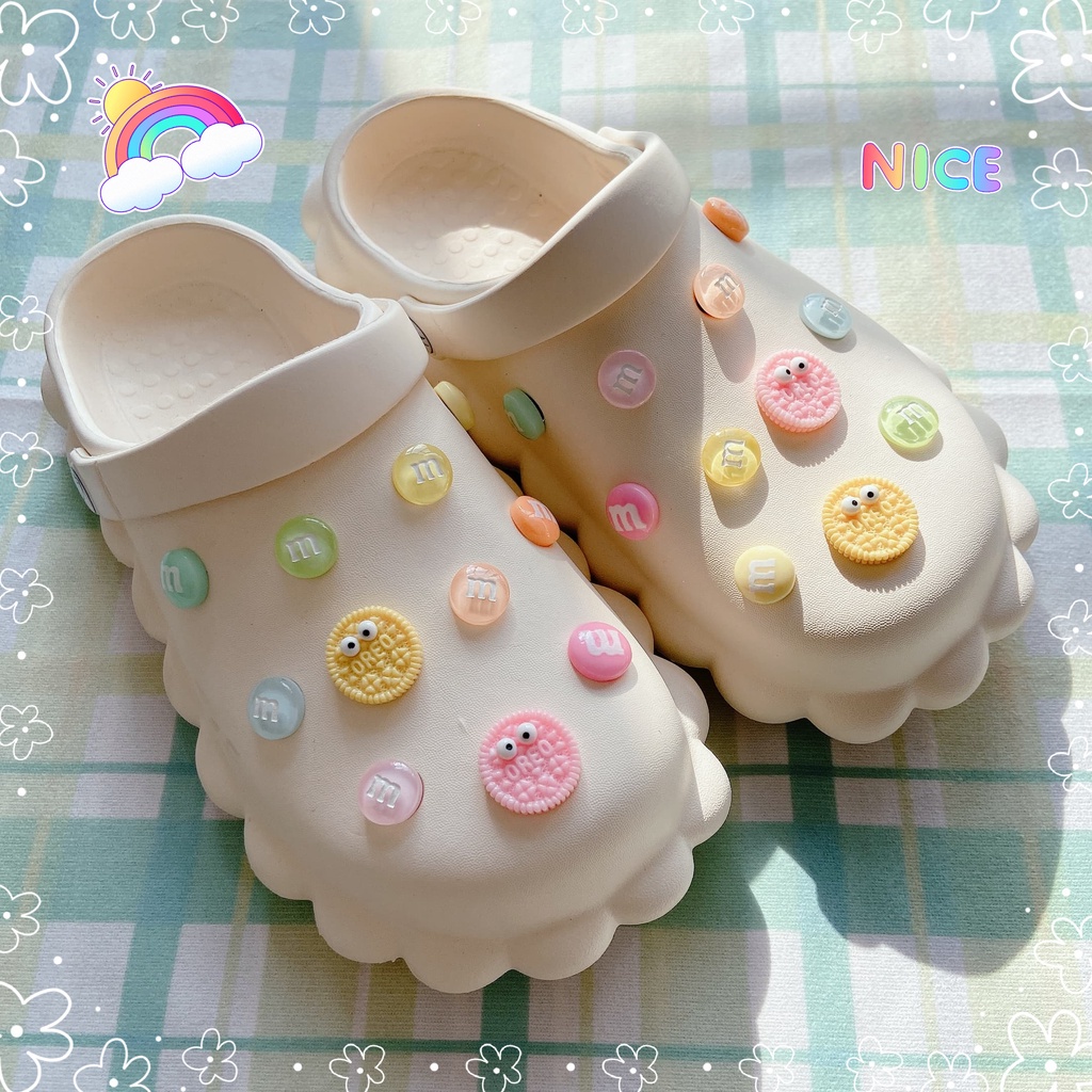 22pcs INS M & Botón Zapatos Charm-Verano Crystal Bean croc/jibz/Button ...