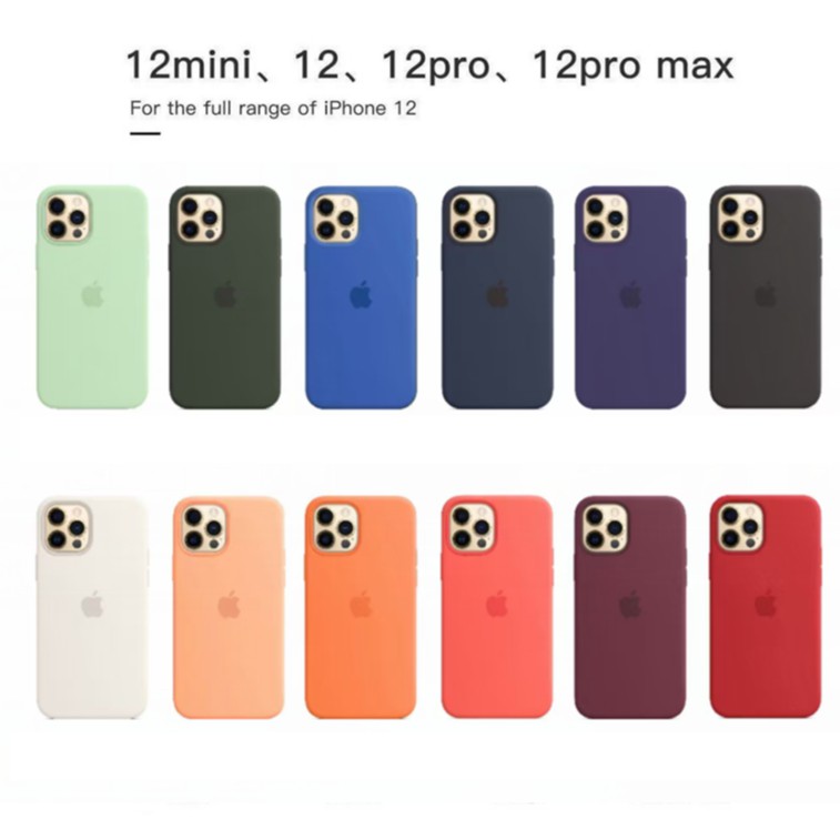iphone 12 funda de silicona líquida magsafe teléfono para apple iphone 12 mini 12 pro max funda ...