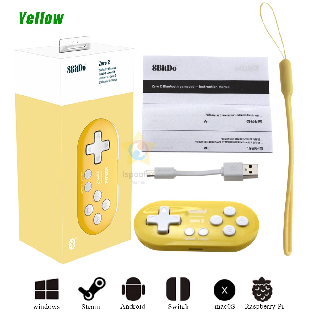 8Bitdo Zero 2 Mini Bluetooth Inalámbrico Gamepad Interruptor Controlador Joystick Para Nintendo ...