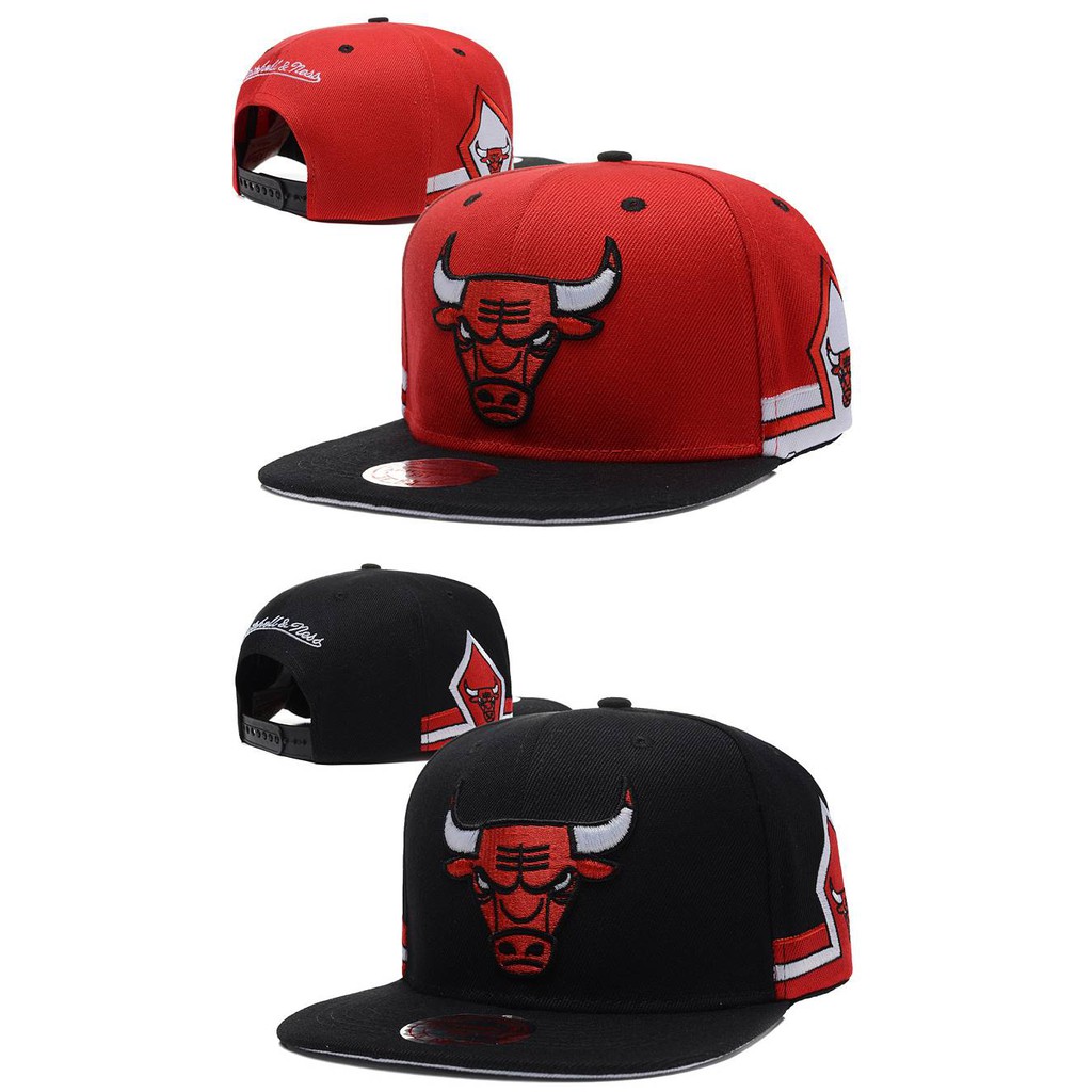 Topi NBA Basket Bulls Chicago Mitchell & Ness M N Negro Rojo Hitam ...