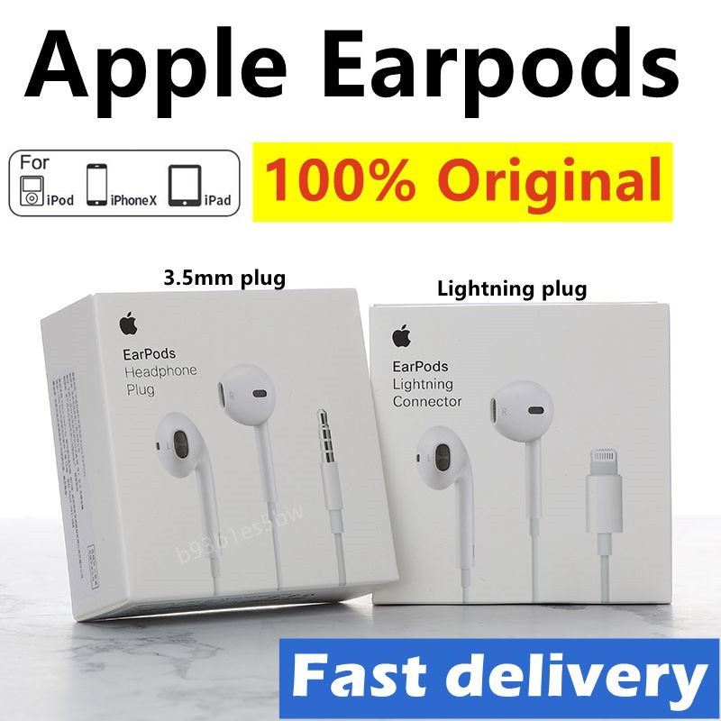 Original Apple Earpods 3.5mm Plug Lightning Plus auriculares In-ear ...