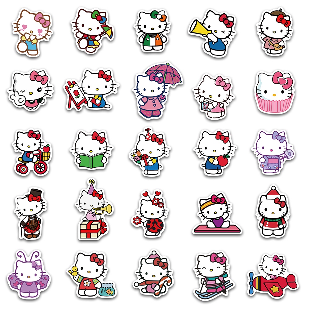 Calcomanías De Al Azar 10/50 Piezas Hello Kitty De Dibujos Animados ...