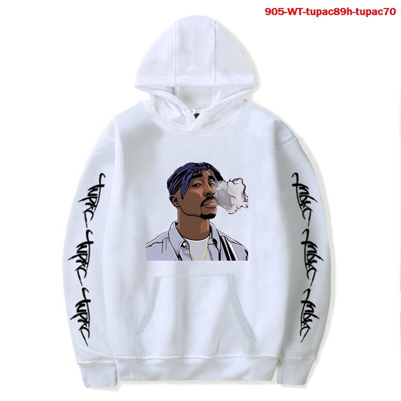 Tupac Hip Hop Ropa De Hombre Harajuku 2Pac Con Capucha Estética ...