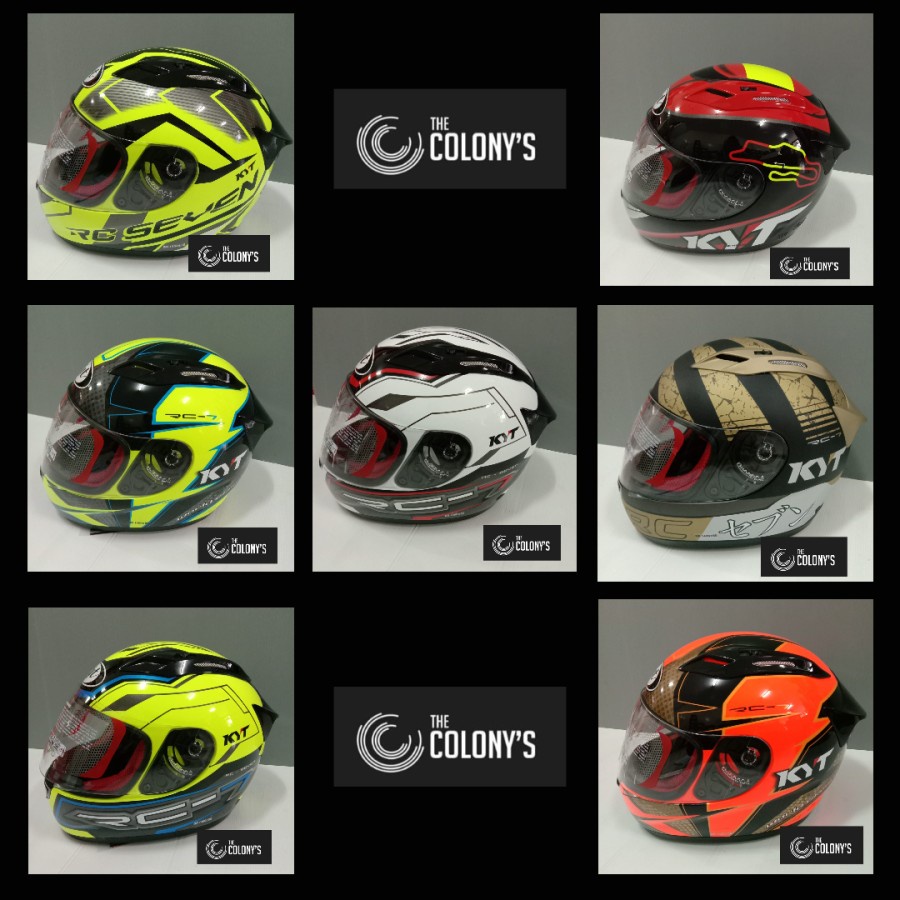 Kyt RC SEVEN FULL FACE casco KYT RC 7-motive RC7 SERIES casco completo ...