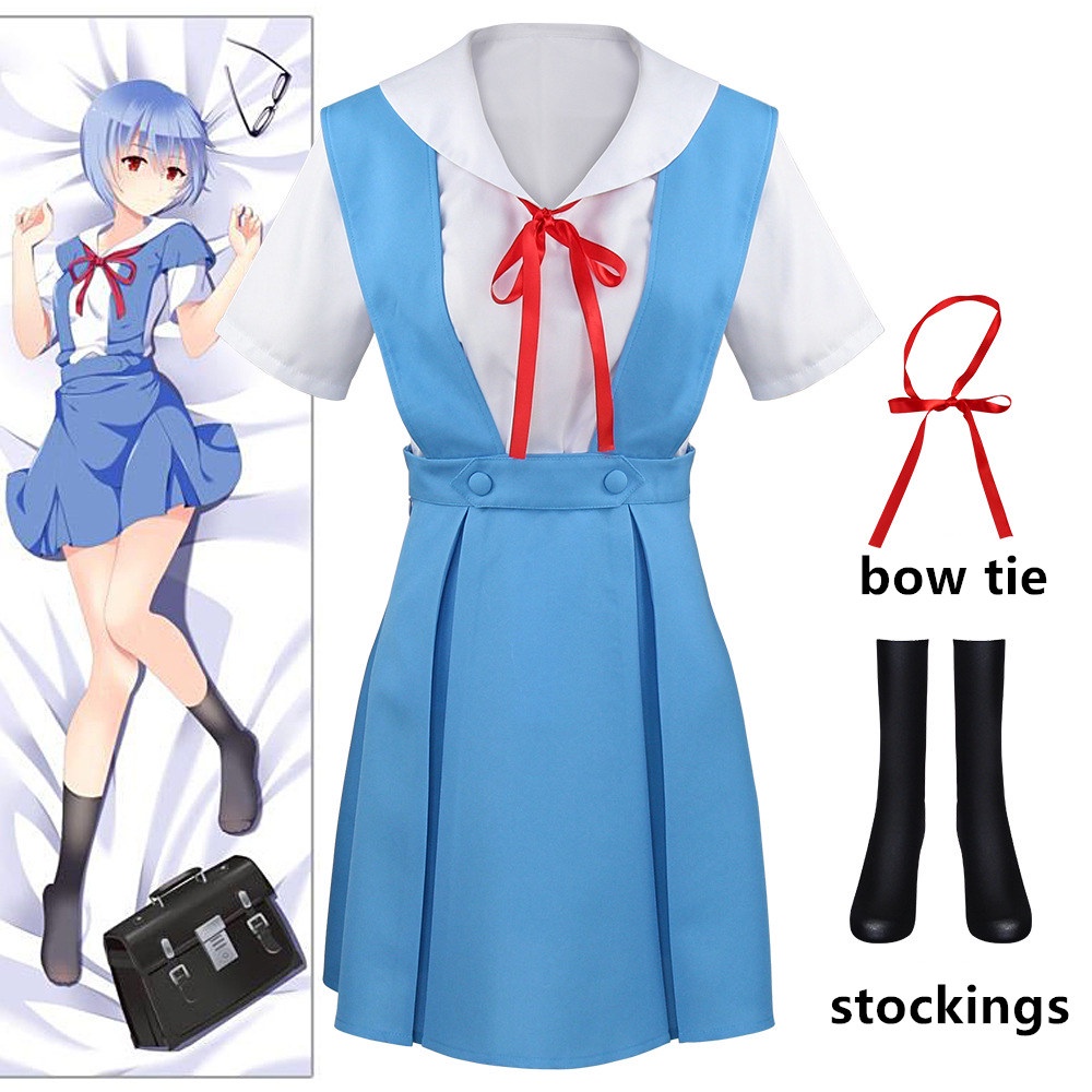 Neon Genesis Evangelion Cosplay School Uniform Ayanami Asuka Anime ...