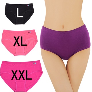 \ [L-3XL] Bragas De Algodón Simples Para Mujer , Pantaletas De Cintura Alta Abdominal , Cómodas ...