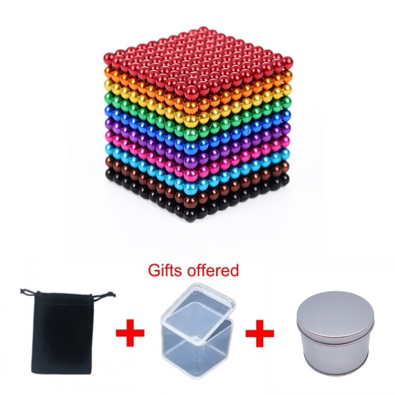 3/5MM Bolas Magnéticas Mágicas Cubo Neo Buck Bola De Metal Bloques De ...