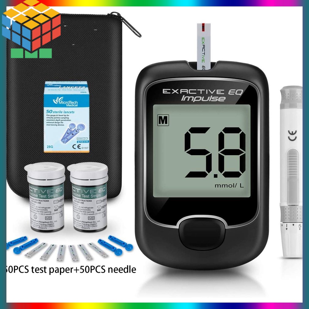 Medidor De Glucosa En Sangre Con 50 Tiras De Prueba Y Lancetas Kit De ...