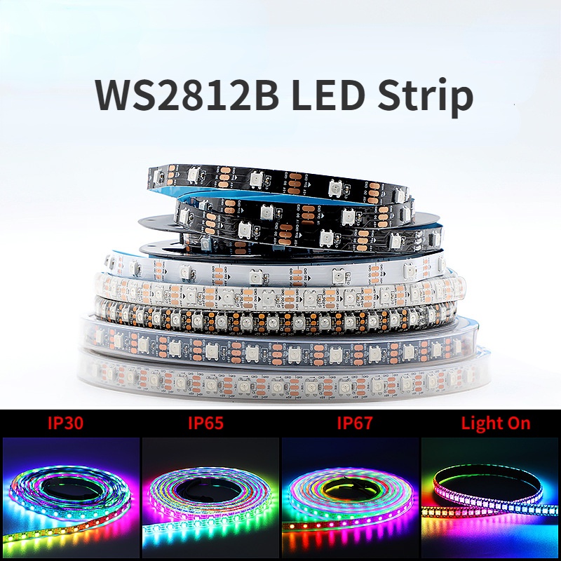 Tira Led De 1m/5 Metros/Rollo DC5V WS2812B 30/60/74/96/144 Leds/m ...