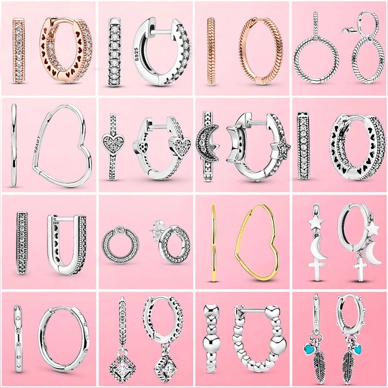 2022 Pendientes De Plata Coreana 925 Círculo Para Las Mujeres Moda Para ...