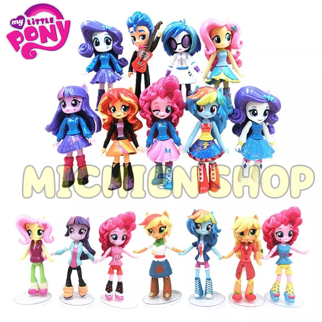 Figura De Acción MY LITTLE PONY EQUESTRIA GIRLS SET 6pcs CAKE TOPPER | Shopee México