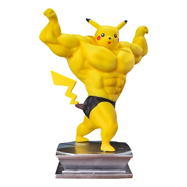 Pokemon Muscle Pikachu Charmander PVC Anime Figura Culturismo Estatua ...