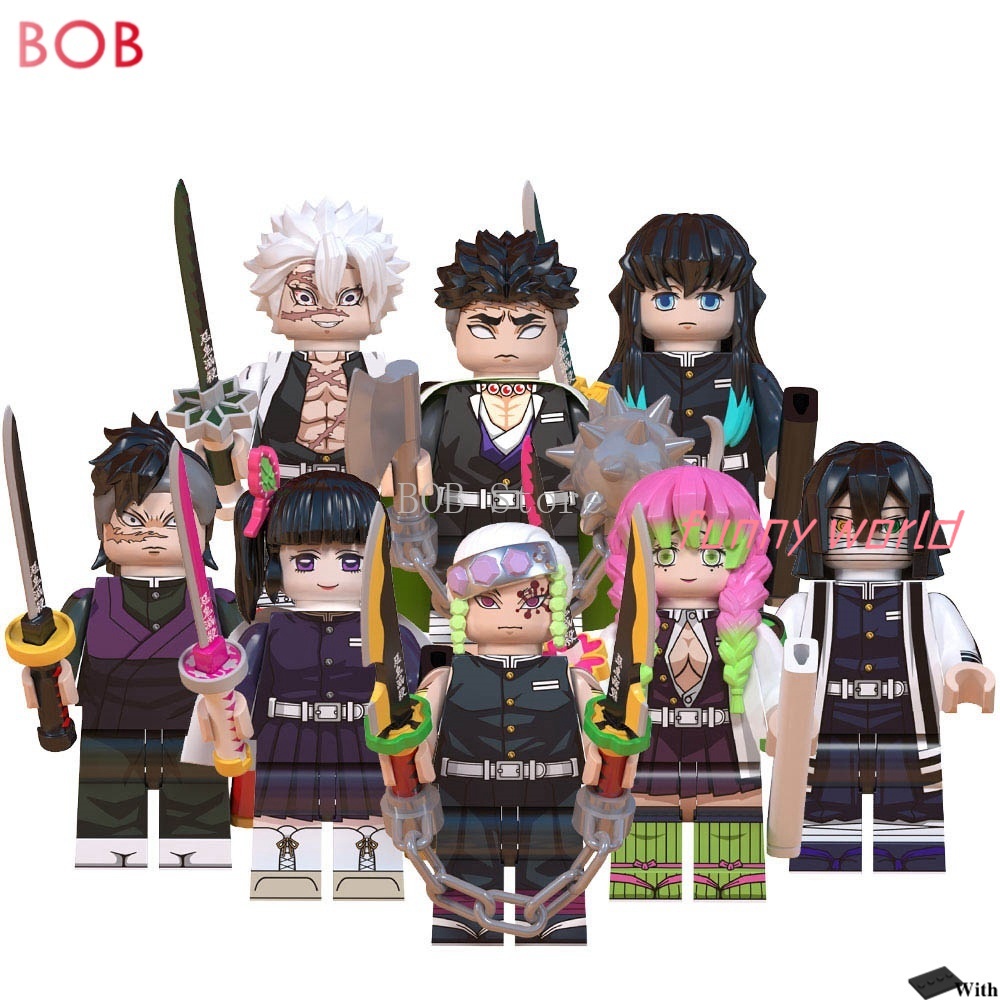 LEGO Minifigures Anime Demon Slayer Agatsuma Zenitsu Tanjirou Nezuko ...