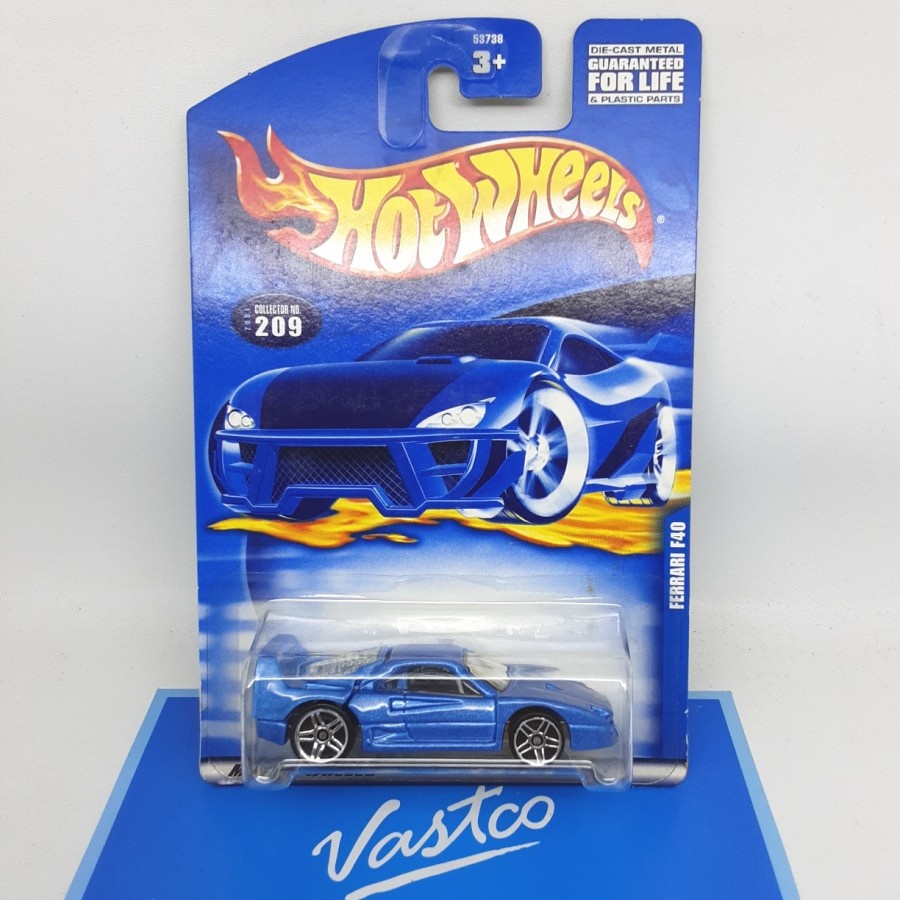 Hot Wheels Ferrari F40 Hotwheels 2001 azul Diecast 53738 | Shopee México