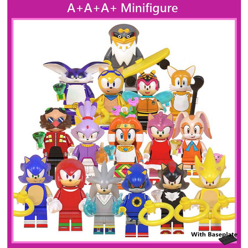 WM6087 Sonic WM6086 Bloques De Construcción Anime De Dibujos Animados ...
