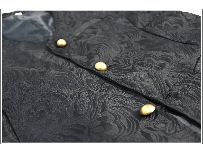 Chaleco De Traje Steampunk Gótico Victoriano De Un Solo Pecho Brocado ...