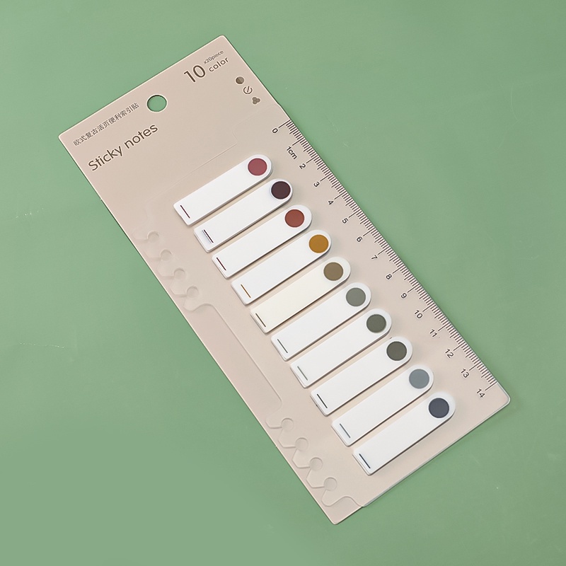 200 Sheets Creative Pure Color Label Stickers Set with Scale Mini ...