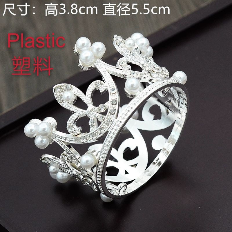 Corona Cake Topper Negro Cristal Adornos De Pelo Quee Princesa ...