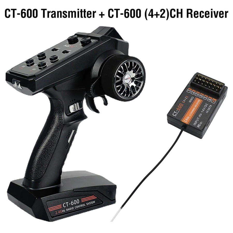 Hotrc CT-600 6ch receptor 600mtr transmisor para rc car rc barco tanque ...
