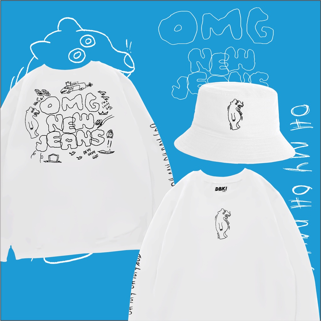 Omg CREWNECK/OMG BUCKET Hat/OMG NEWJEANS/Cnvy/gorro de cubo | Shopee México