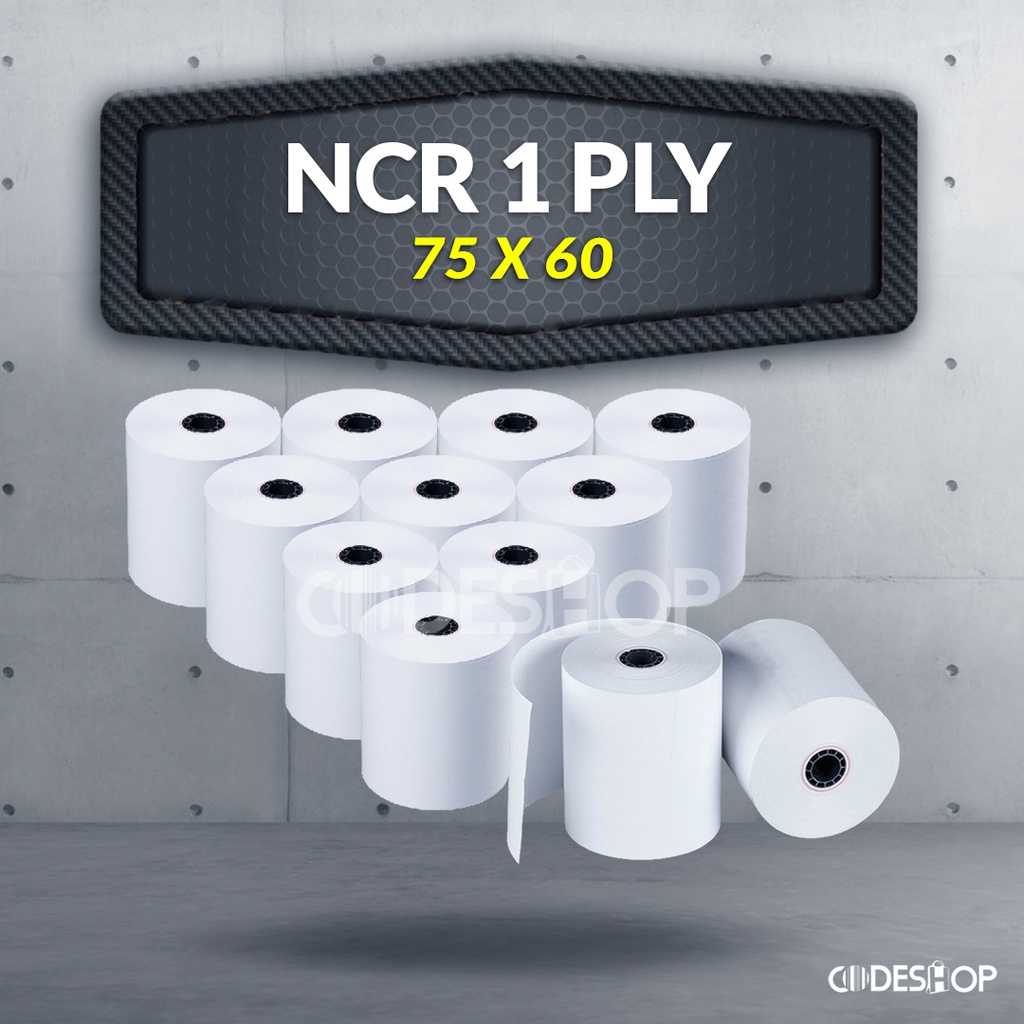 Slop-Papel Para Recibos NCR 75 x 60 mm 1 Capa/1 Marco (1 Rollo) | Shopee México