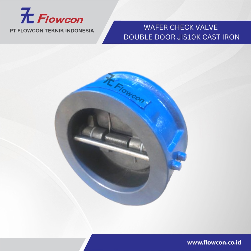 Válvula de retención de oblea doble puerta JIS10K hierro fundido tamaño ...