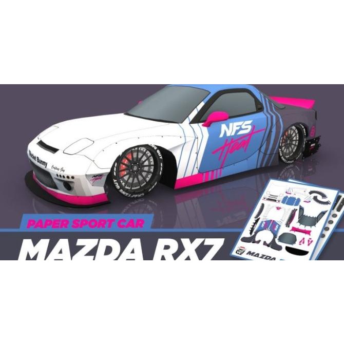 Hoja De Papel Con Patrón De Mazda RX 7 Diy Papercraft | Shopee México