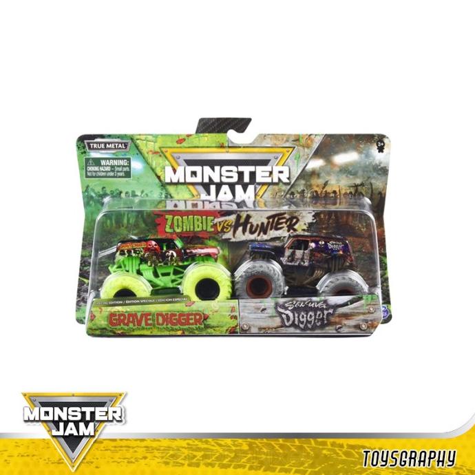 Reloj Monstruo Zombie Grave Digger vs Hunter Son-Uva Camiones | Shopee ...