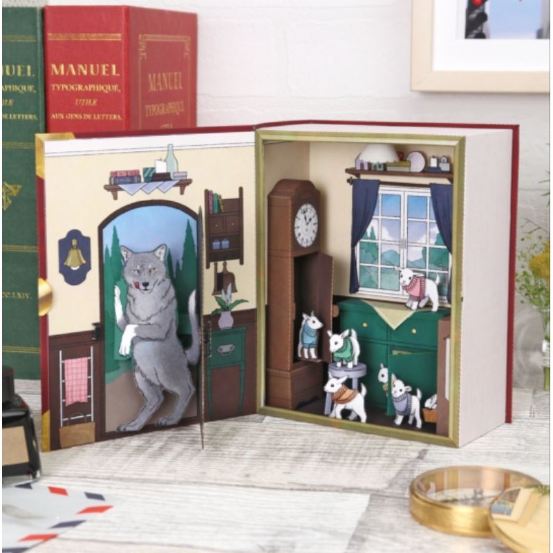 Hoja De Patrones De Papercraft Libro De diorama Historia De Lobo Y ...