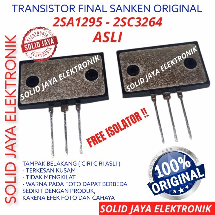 Sanken transistor final 2sa1295 2sc3264 tr 2sa 1295 2sc 3264 original ...