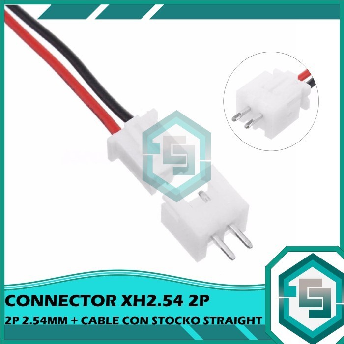Conector XH2.54 2P PIN Hembra 20CM CABLE JST 2.54MM SOCKET | Shopee México