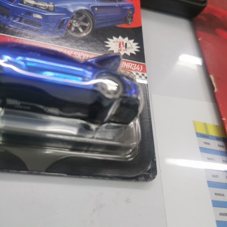 Hot WHEELS RLC NISSAN SKYLINE GT-R R34 BNR34 Azul Abierto KAP HOTWHEELS ...