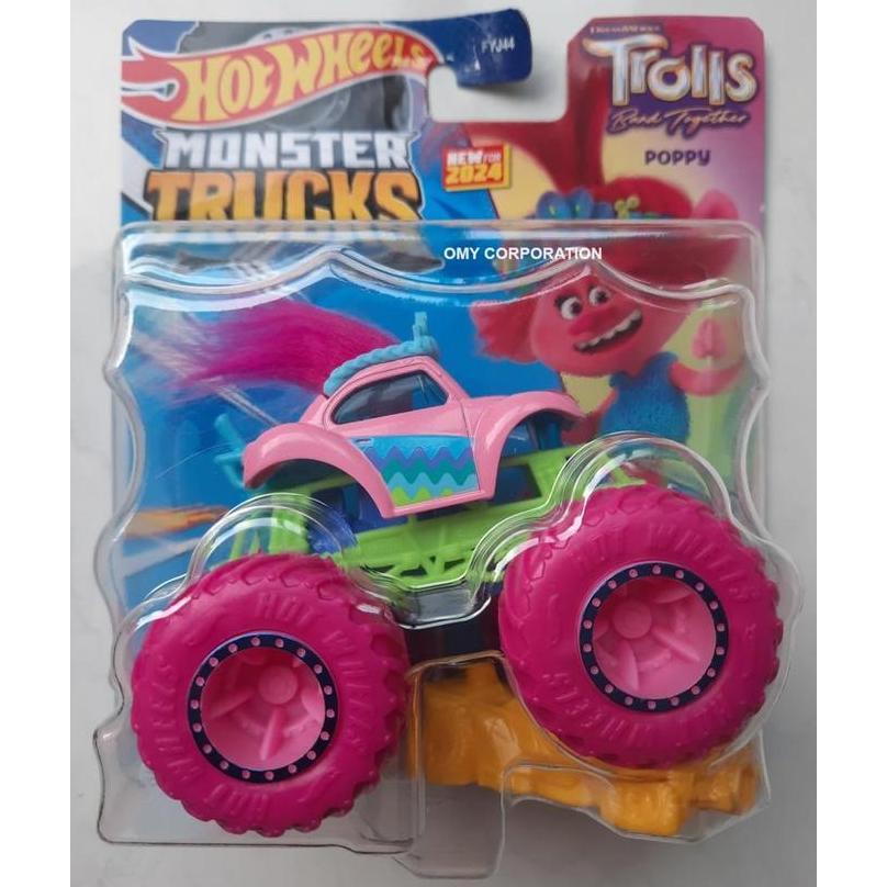 Hot Wheels Howheels Monster Truck Trolls Poppy pink Hotwheels Trucks ...