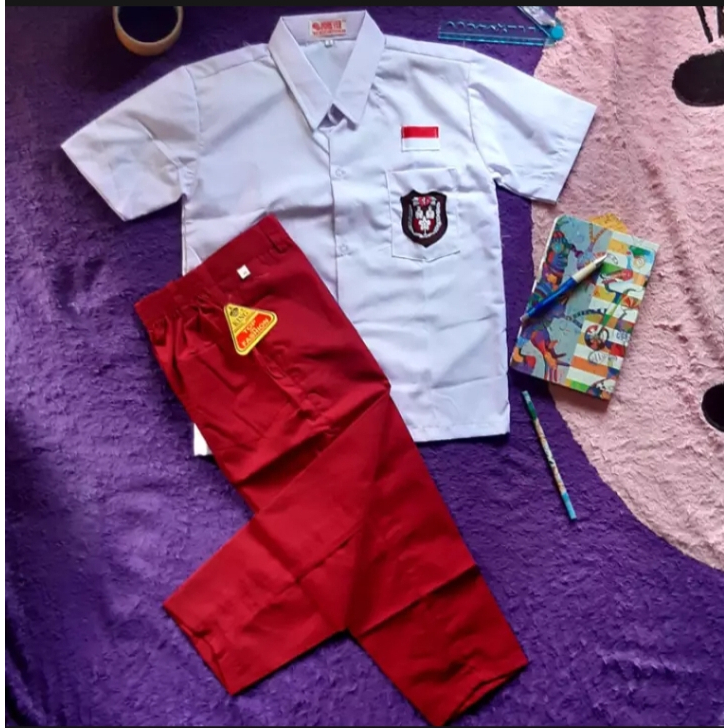 MERAH PUTIH Traje De Uniforme De Escuela Primaria Rojo Y Blanco Para ...
